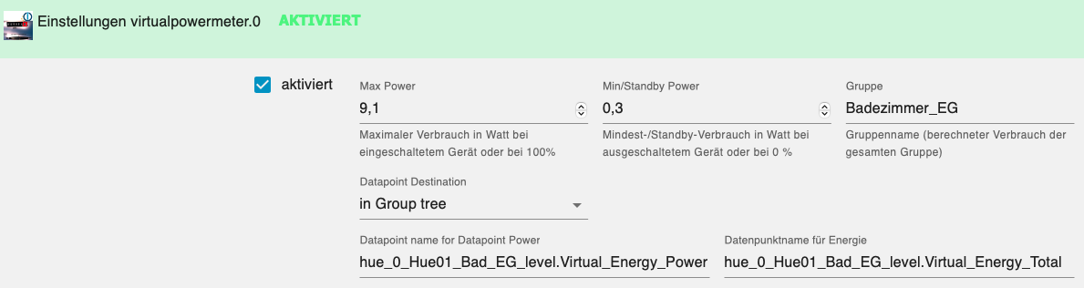 ioBroker - Energieverbrauch ohne Messsteckdose ermitteln, dank virtual ...